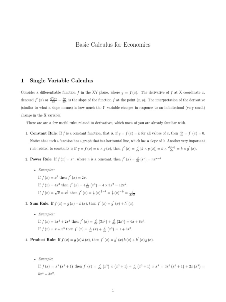 Calculus Review | PDF | Mathematical Optimization | Derivative