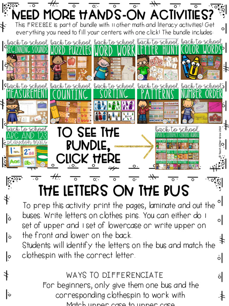 Free Back-to-School Activity Bundle | PDF | Written Communication