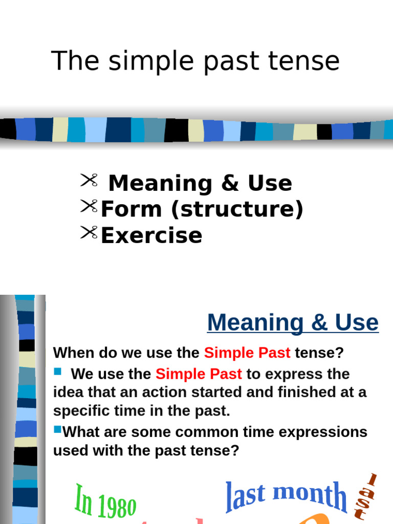 Understanding the Simple Past Tense | PDF | Verb | Grammatical Tense