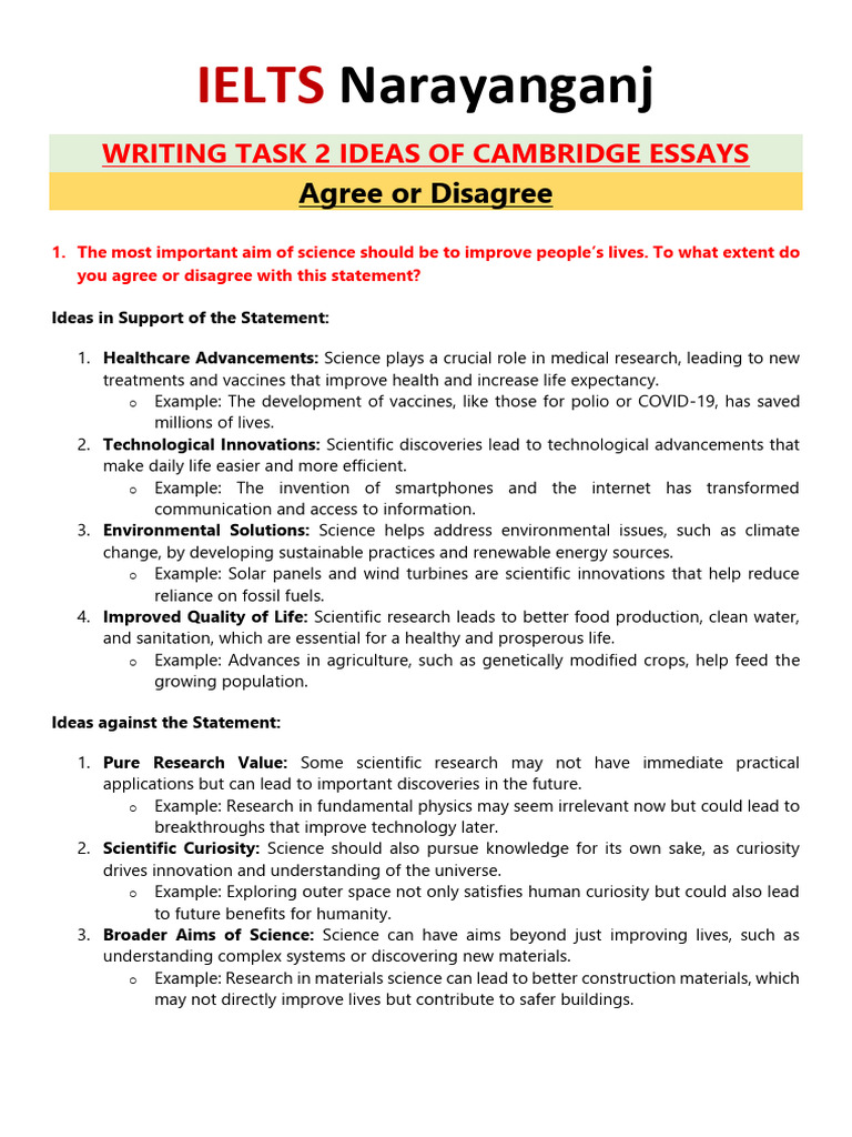 CAMBRIDGE Writing Task 2 Ideas | PDF | Online Shopping | Employment