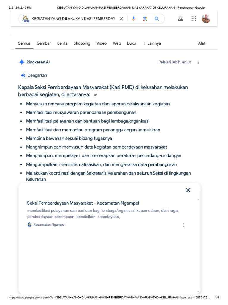 Kegiatan Kasi Pemberdayaan Masyarakat | PDF