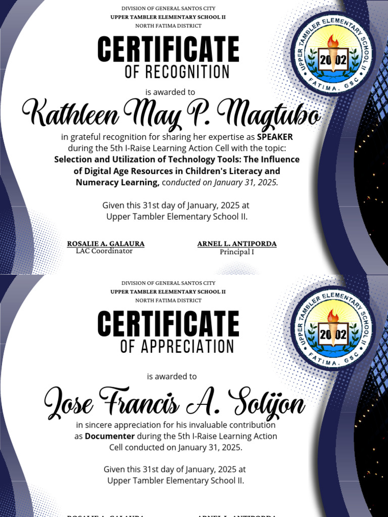 LAC-5th-cert 20250131 080353 0000 | PDF | Reading (Process) | Learning