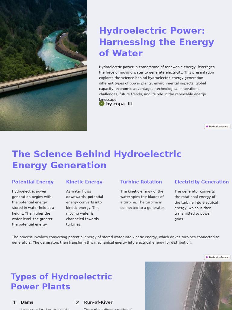 Hydroelectric Power Harnessing The Energy of Water | PDF ...
