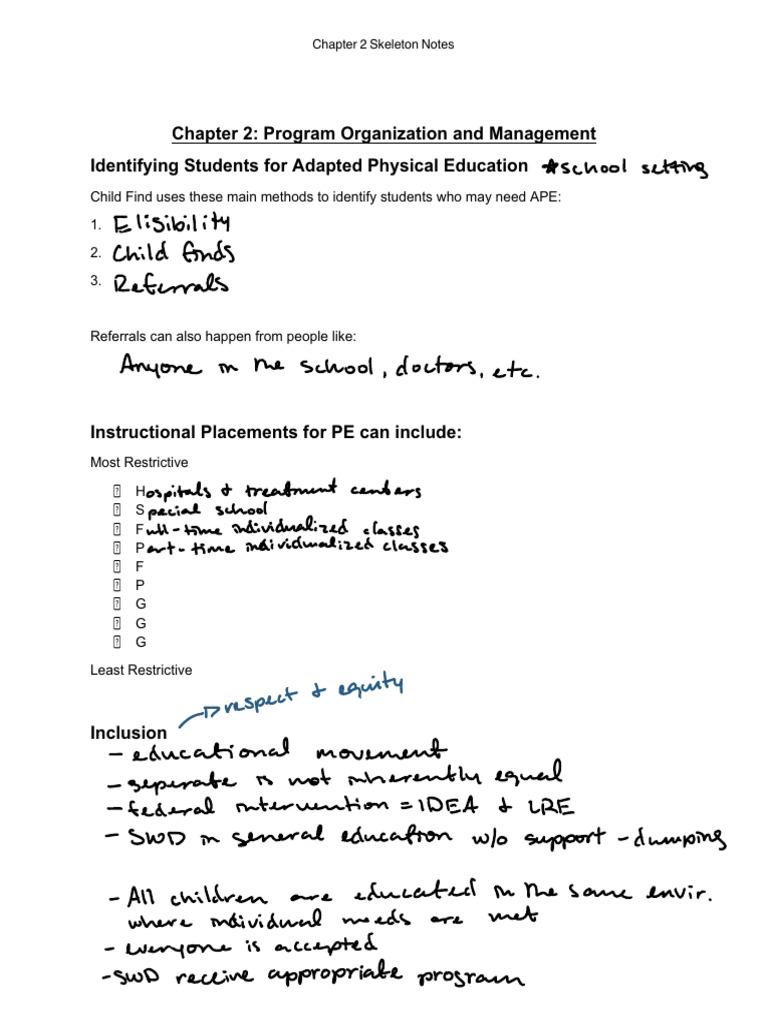 Chapter 2 Notes | PDF | Individualized Education Program | Cognition