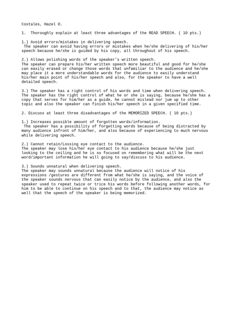 Notes - For Advantages & Disadvantages | PDF
