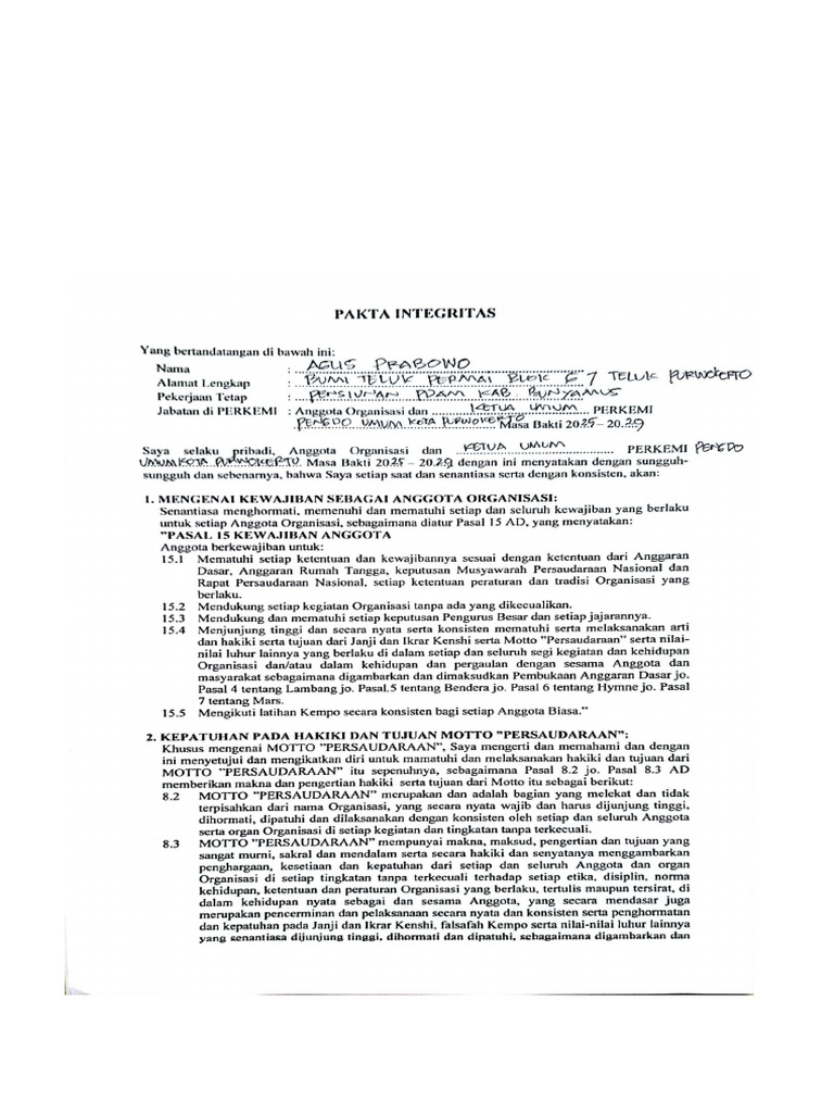 Fakta Integritas | PDF