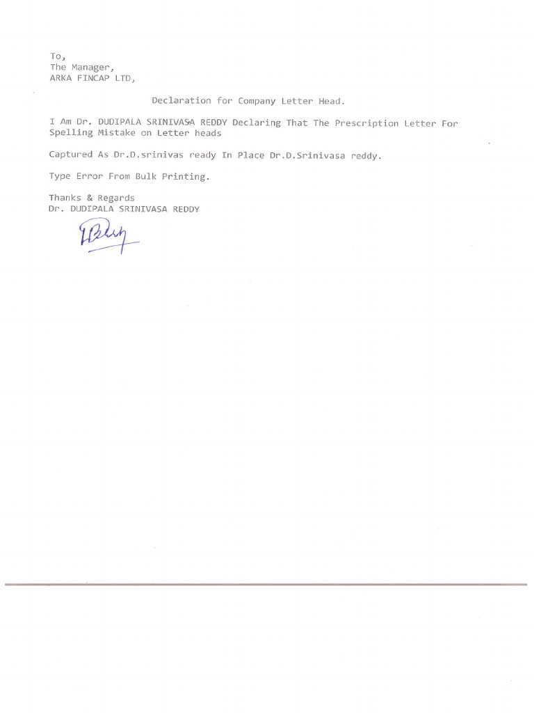 Declaration Letter | PDF