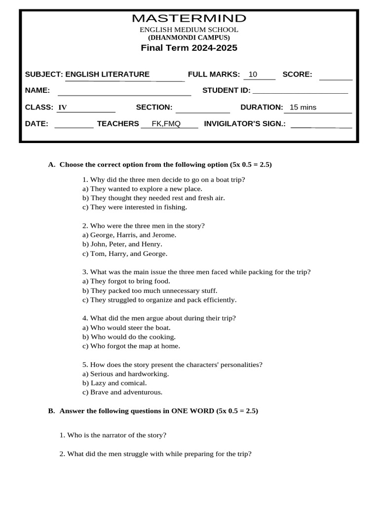 Updated Farida Miss MCW Question Paper | PDF