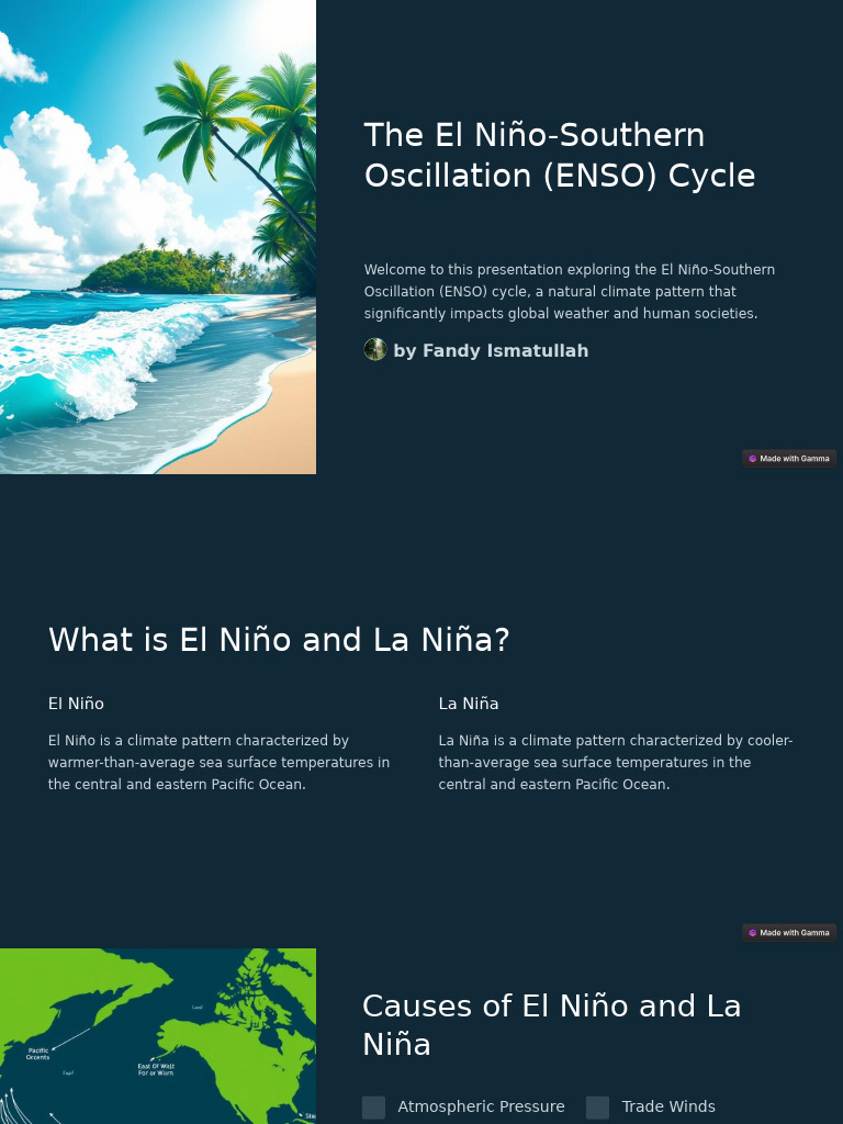 Understanding the ENSO Cycle Effects | PDF | Nature | Physical Geography