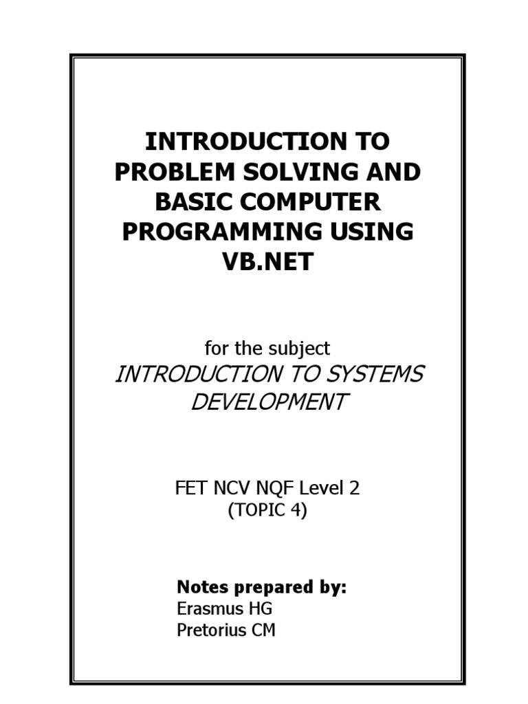 Vb Pdf Variable Computer Science Integrated Development Environment