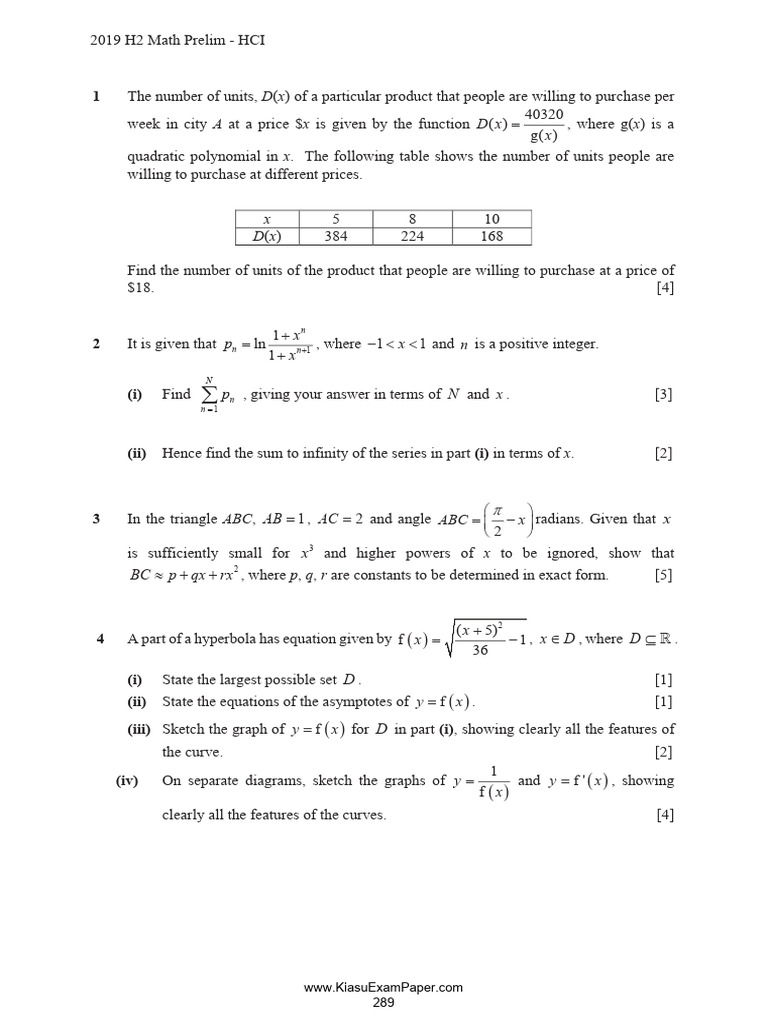 JC2 Maths H2 2019 Hwa Chong | PDF | Cartesian Coordinate System ...