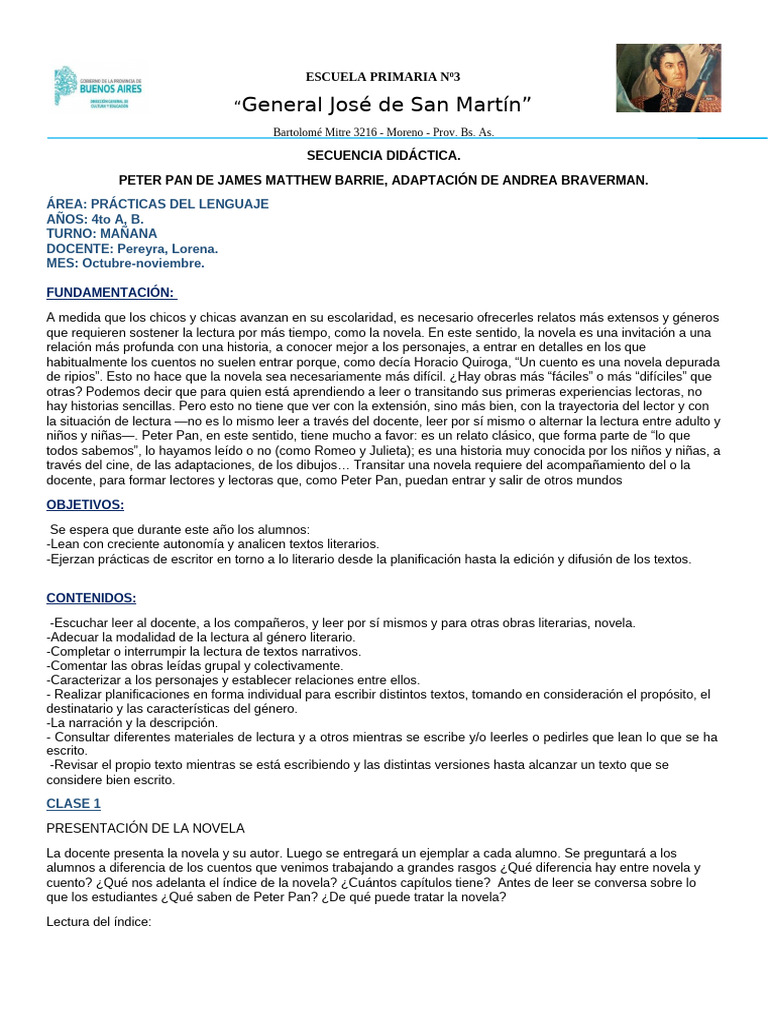 Actividades Didácticas de Peter Pan | PDF | Novelas | Peter Pan