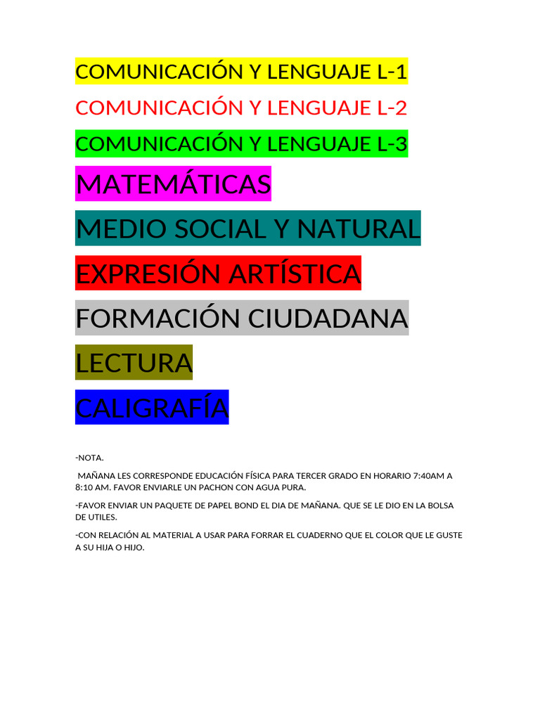 Nombre de Cursos 2025 | PDF