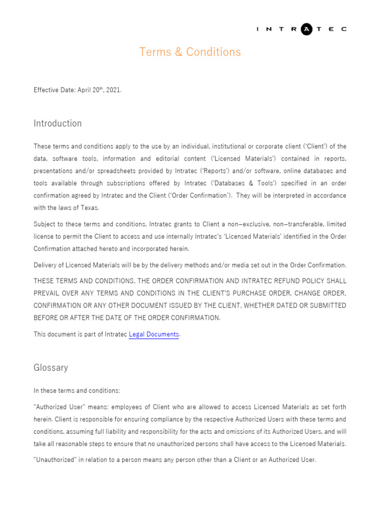 Terms Conditions | PDF | Subscription Business Model | Legal Liability