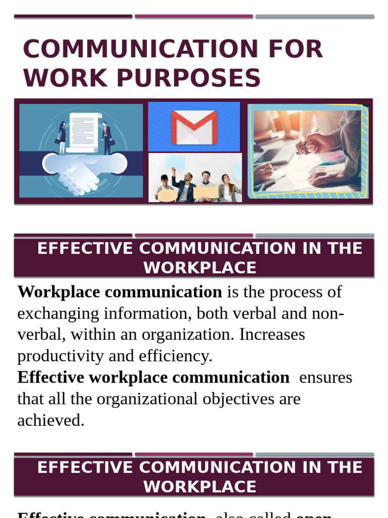 Communication For Work Purposes (2) 072843 | PDF | Memorandum ...