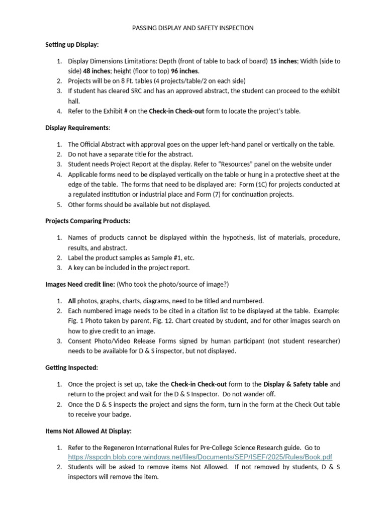 Passing Display and Safety Inspection 2025 | PDF | Graph Theory ...