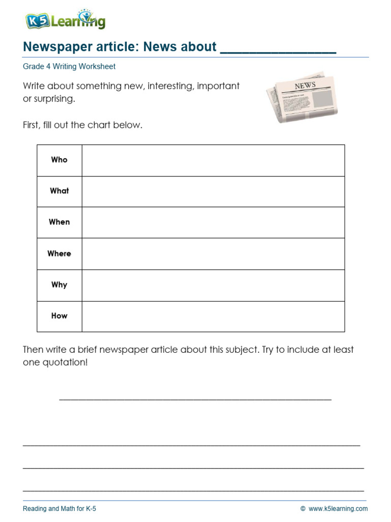 Grade 4 News Articles Eop | PDF | News