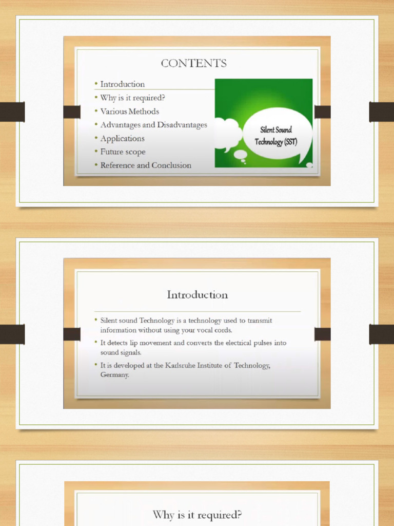Silent Sound Ppt1 | PDF