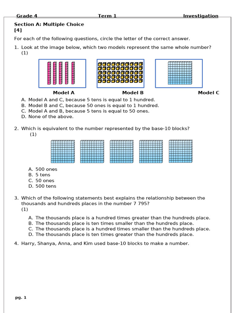 Maths Place Value Investigation | PDF | Mathematics
