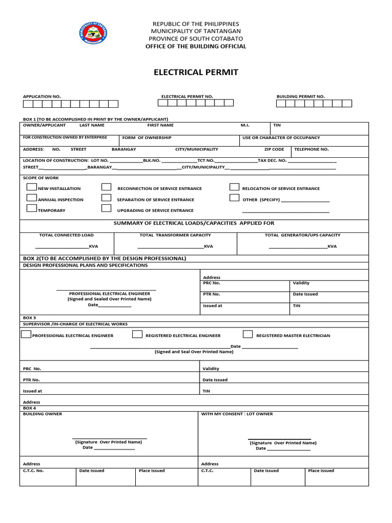 ELECTRICAL PERMIT | PDF
