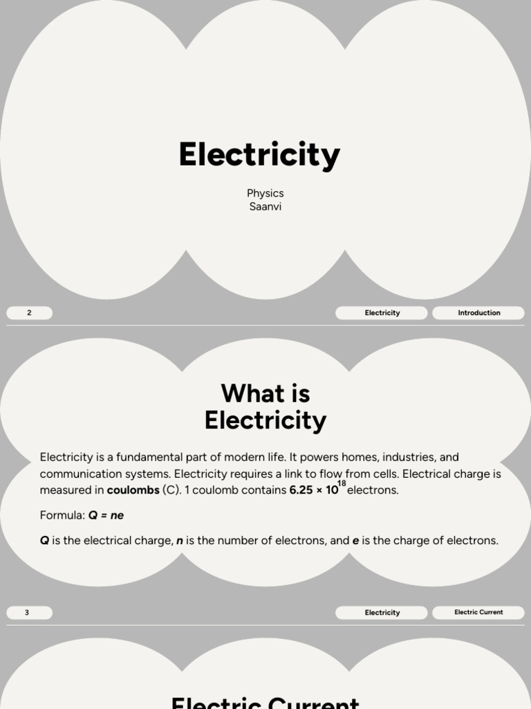 Notes On Electricity | PDF