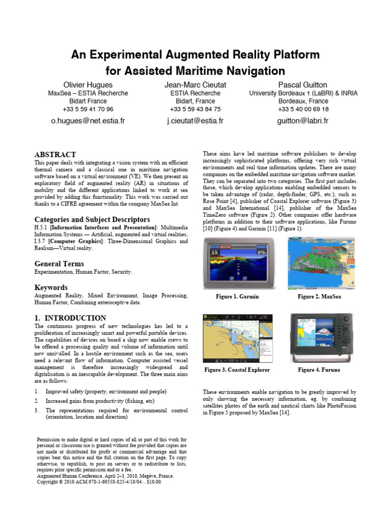 An Experimental Augmented Reality Platform For Assisted Maritime ...