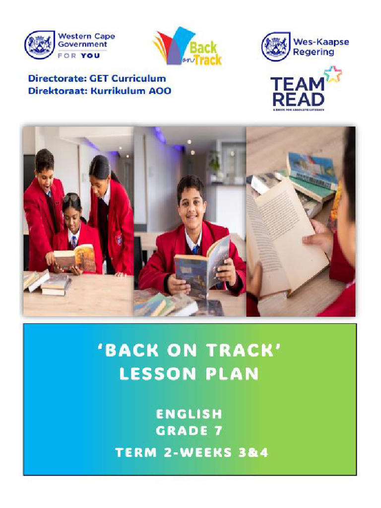 #Bot 1+9tpd Lesson Plan Eng Gr7 t2 Wk3 | PDF | Reading Comprehension | Vocabulary