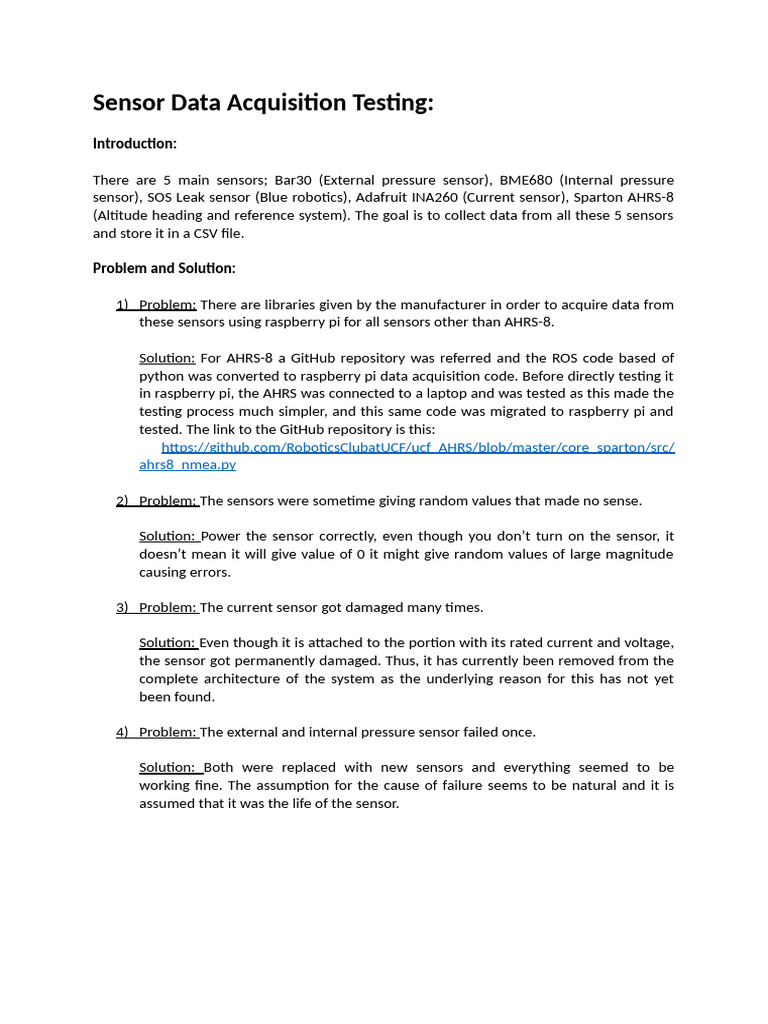 Sensor Data Acquisition Testing | PDF | Boolean Data Type | Thread ...