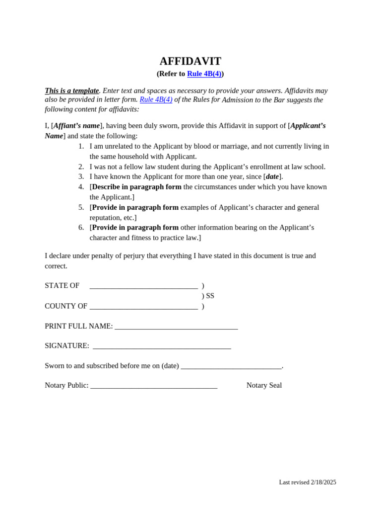 Sample Affidavit | PDF