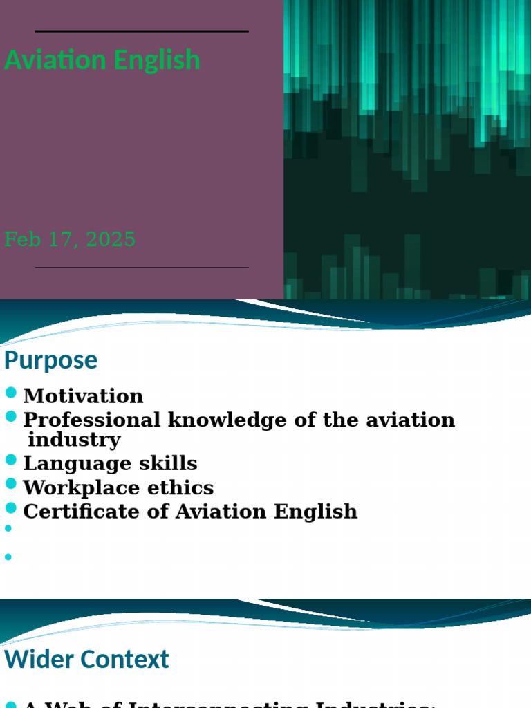 Aviation English: Skills & Industry Overview | PDF