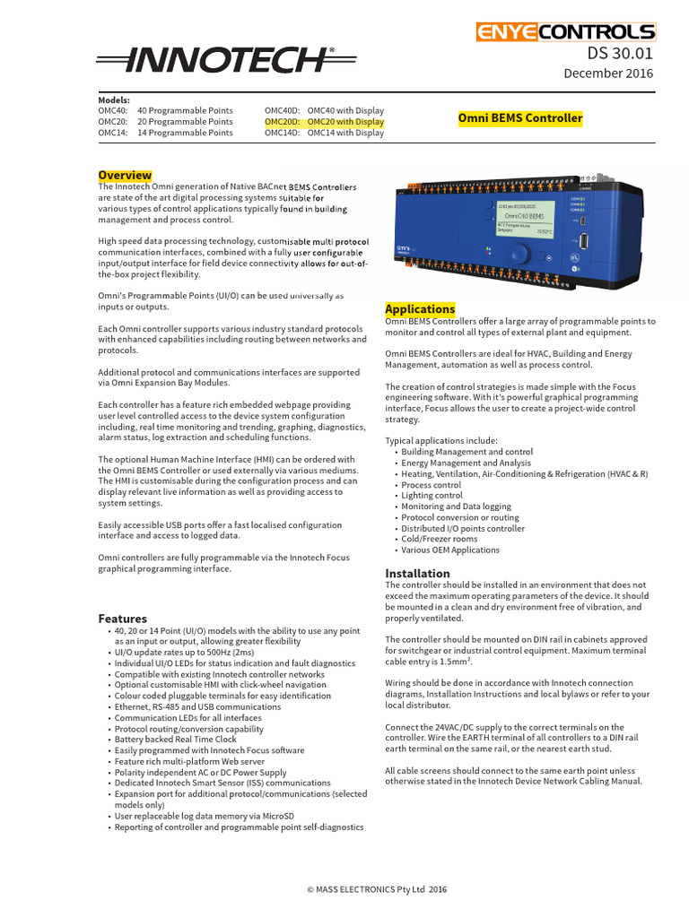 OMC20D | PDF | User Interface | Port (Computer Networking)