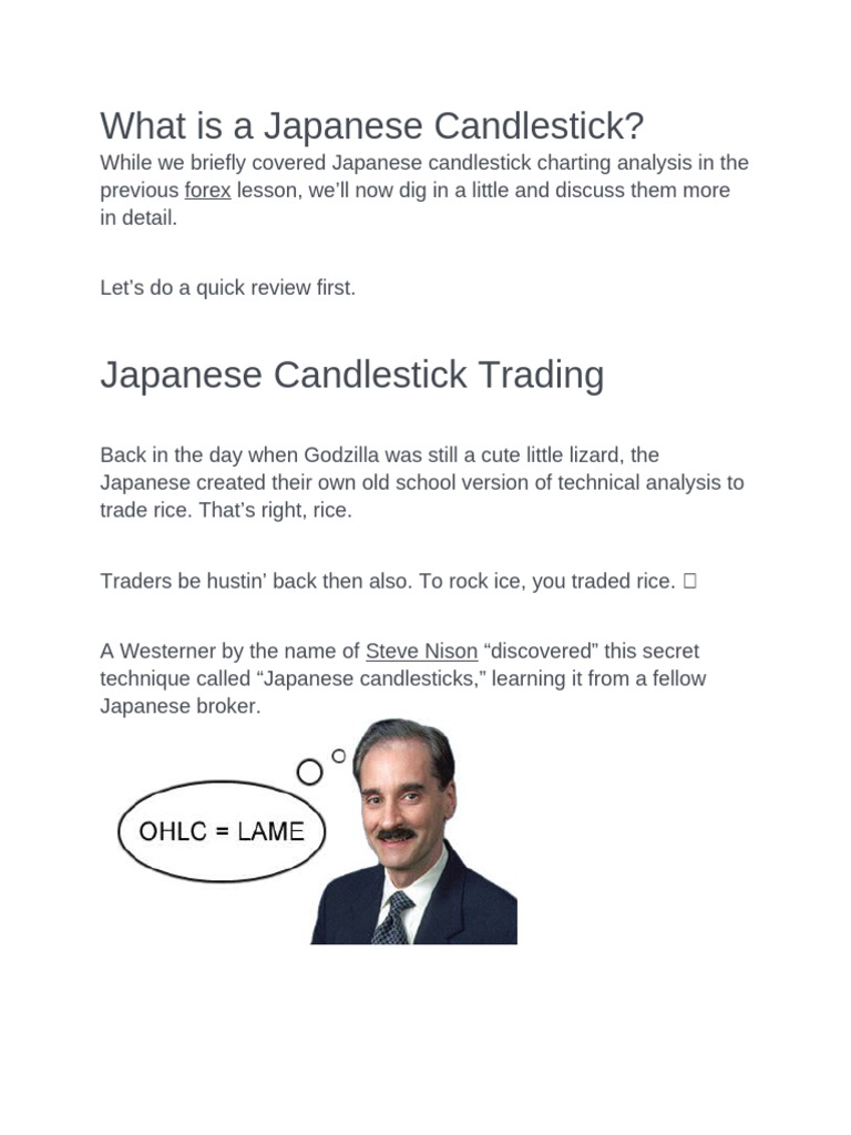 1what Is A Japanese Candlestick | PDF