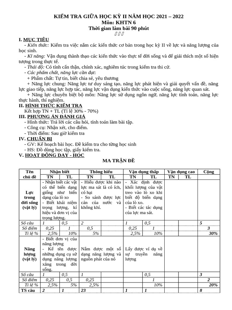 Kiem tra giua ky 2 | PDF