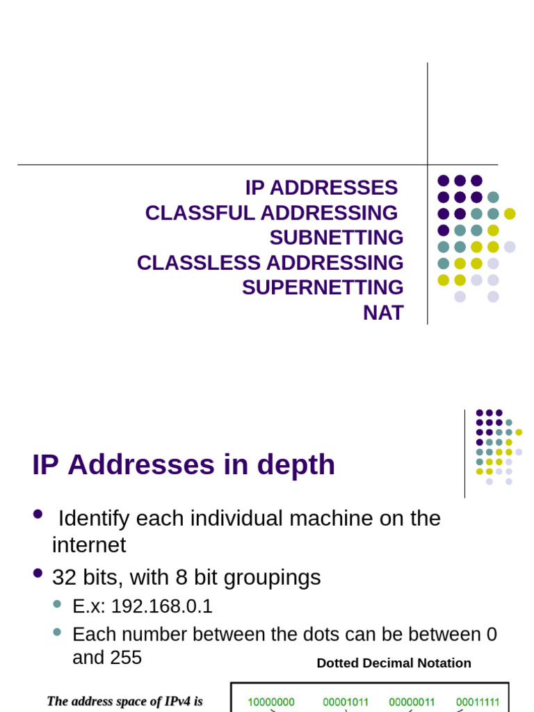 Ip Addressing And Subnetting Pdf Ip Address Internet