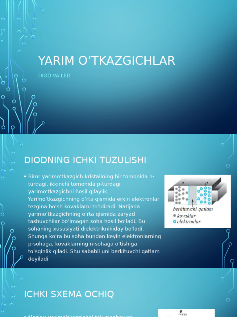 Yarim o’Tkazgichlar | PDF