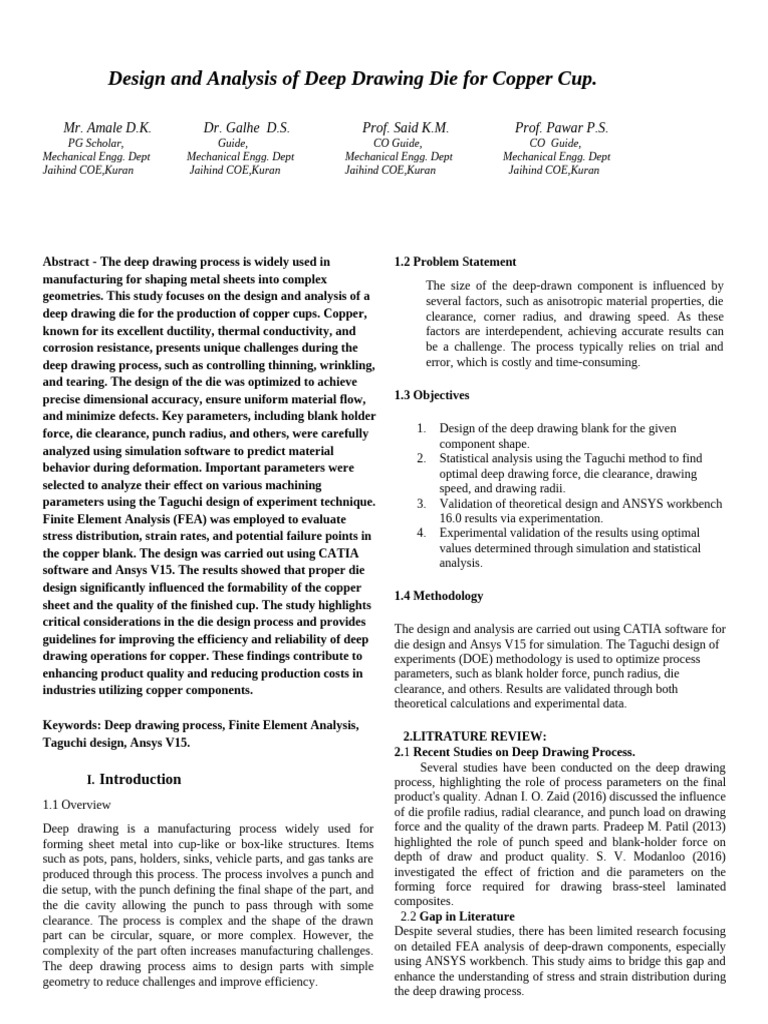 IEEE FORMAT | PDF | Mechanical Engineering | Applied And Interdisciplinary Physics