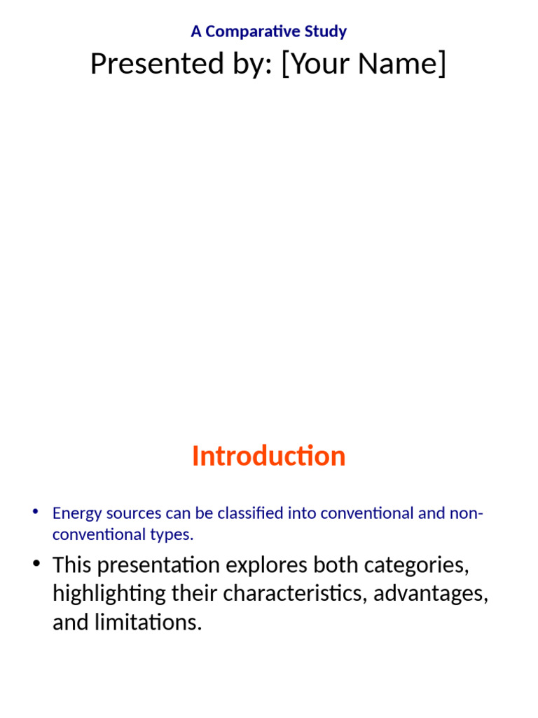 Energy Sources: Conventional vs. Non-Conventional | PDF