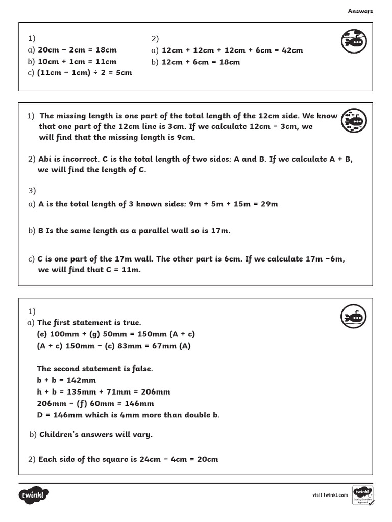 Find Missing Lengths in Rectilinear Shapes - Answers | PDF