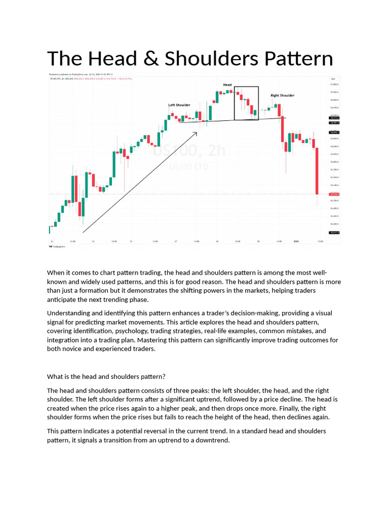The Head & Shoulders Pattern | PDF | Market Trend