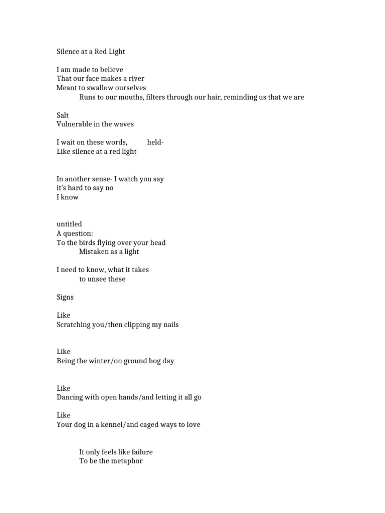 Silence at A Red Light | PDF