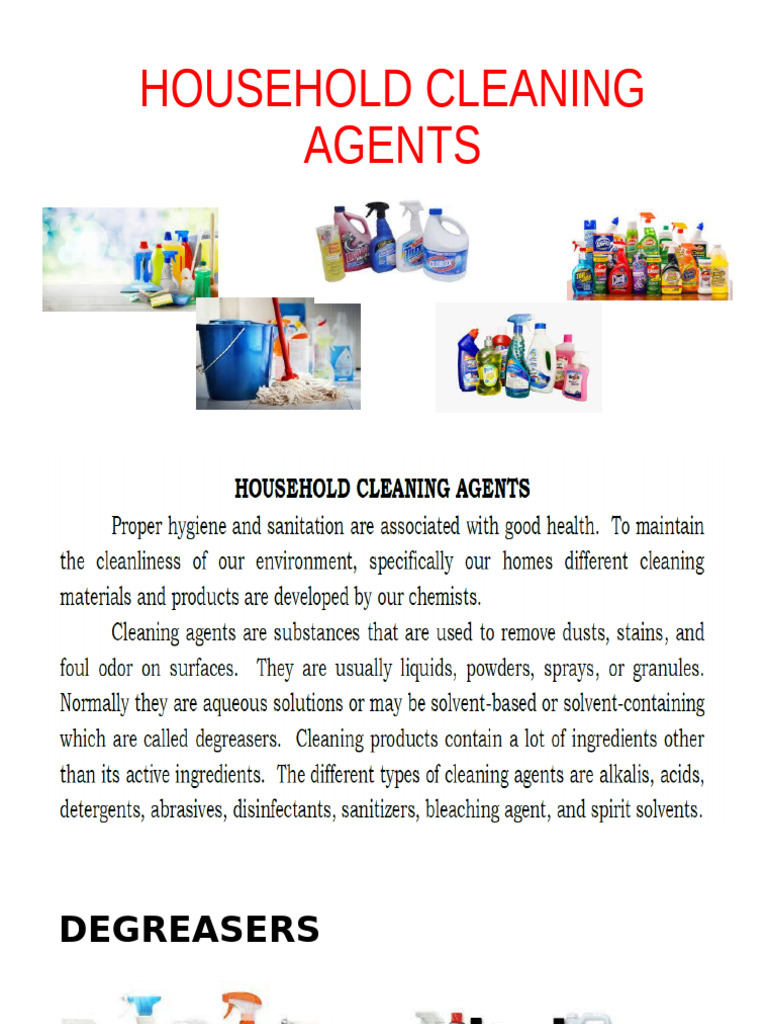 Household Cleaning Agents | PDF
