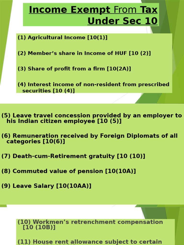 Income Exempt A.Y.2024-2025 | PDF