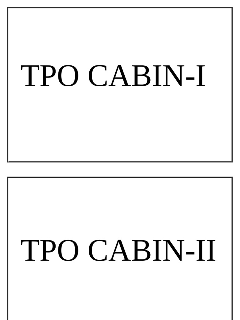 TPO CABIN | PDF
