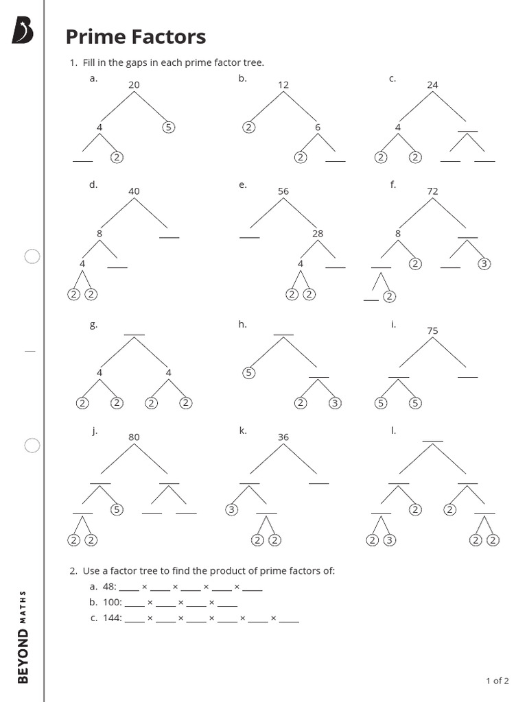 t-m-33775-prime-factors-homework-worksheet_ver_1 | PDF