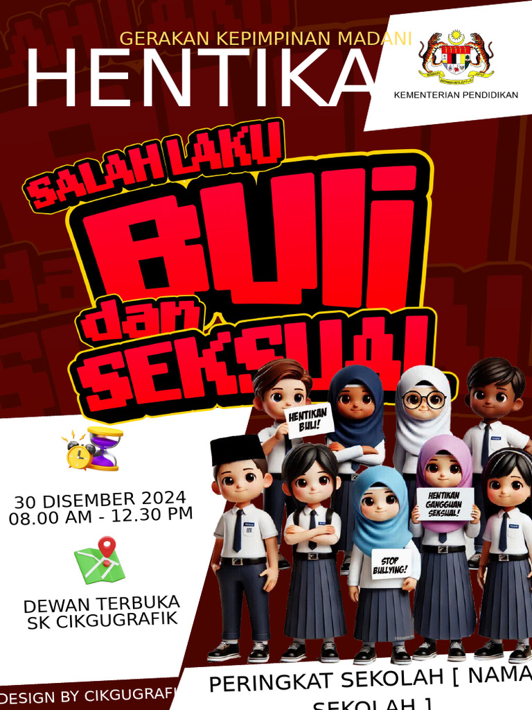 Buku Program Hentikan Buli Dan Seksual (Cikgugrafik) | PDF