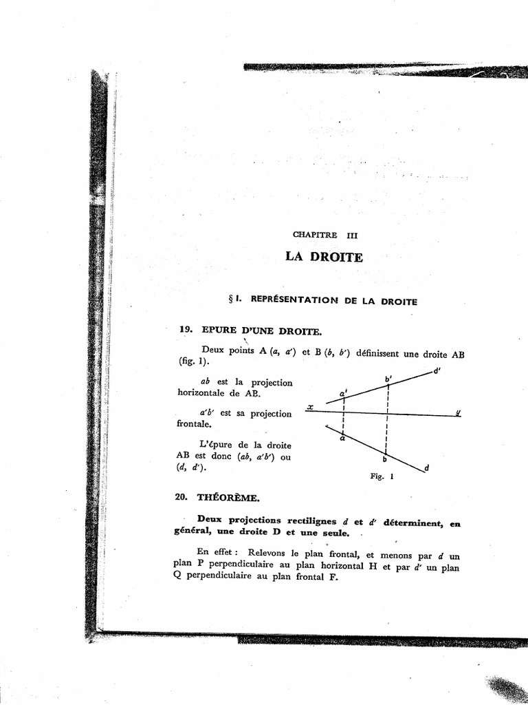 3 Geometrie Descriptive - Chapitre 3 - La Droite | PDF