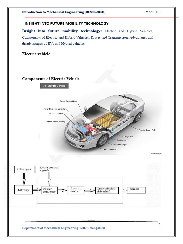 Ime Module 3 Second Part | PDF | Hybrid Vehicle | Electric Vehicle