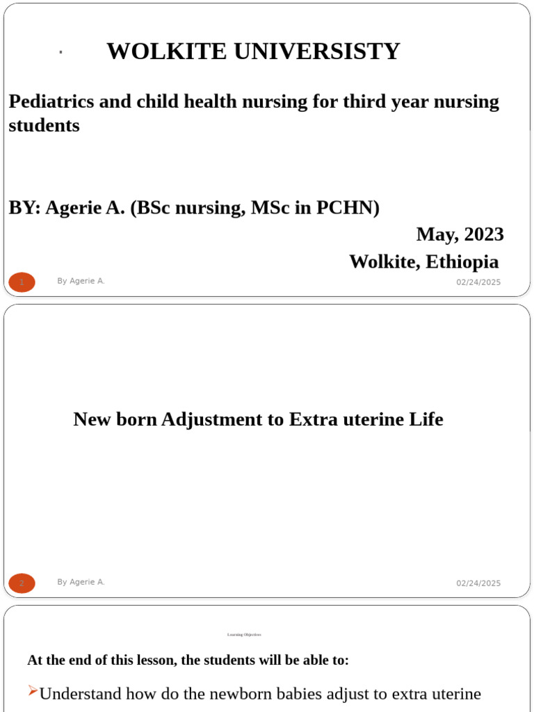 Neonatal Care for Nursing Students | PDF | Circulatory System | Fetus