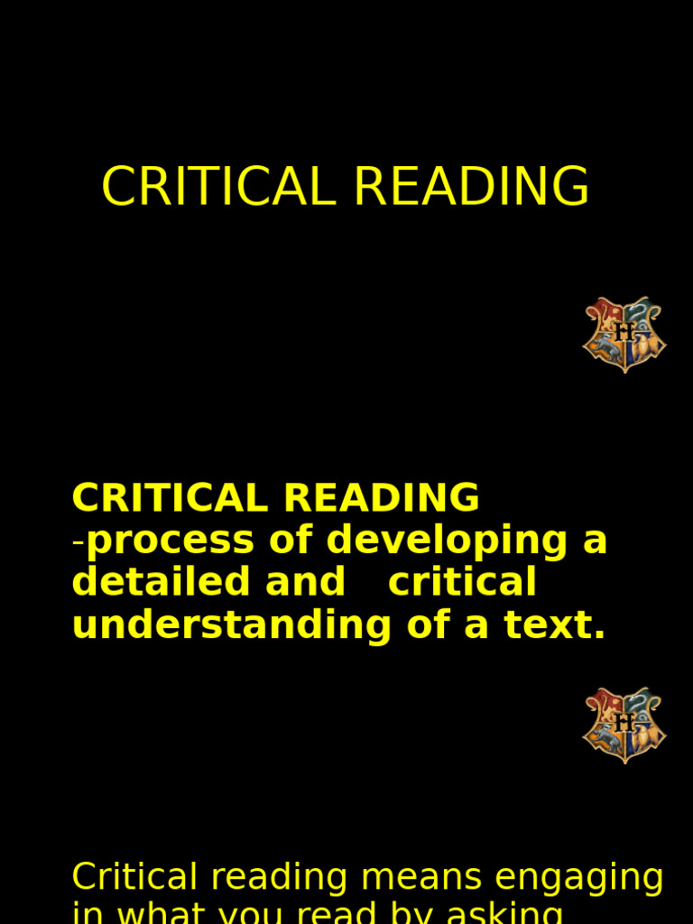 Essential Guide to Critical Reading Skills | PDF