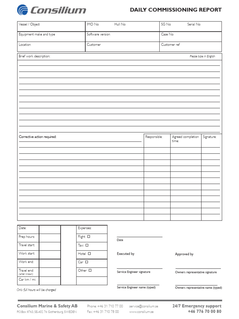 Daily Commissioning Report - GOT - PRINT | PDF